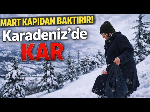 ​🏔️ MART KAPIDAN BAKTIRDI! Karadeniz Dağ Köylerinde Büyüleyici Kar Manzaraları