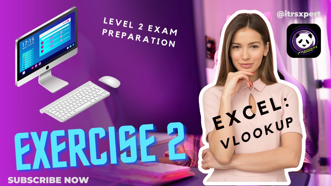 L2 ICT Exam E2: Excel explained, use the vlookup formula to search & automate data between ...