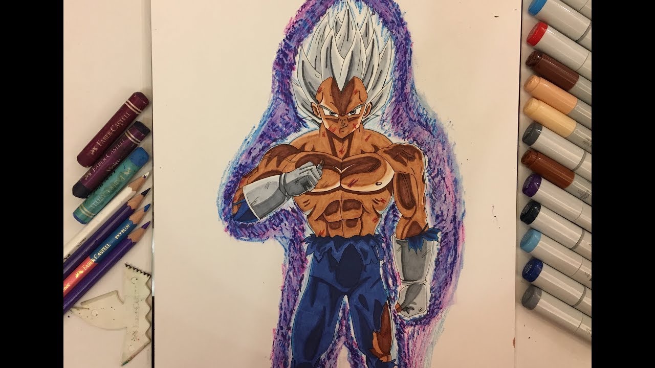 Drawing Vegeta Mastered Ultra Instinct - YouTube