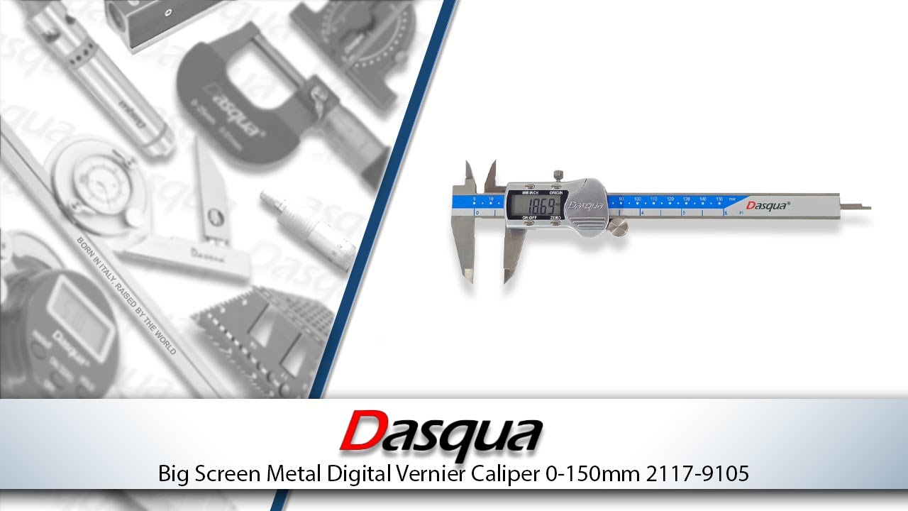 DASQUA BIG SCREEN METAL DIGITAL VERNIER CALIPER 0-150mm/0-6" 2117-9105 ...