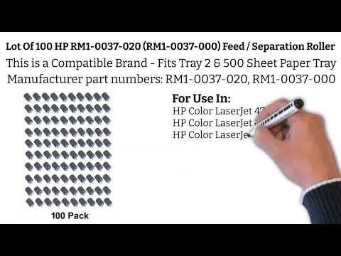 Lot Of 100 HP RM1 0037 020 RM1 0037 000 Feed Separation Roller - YouTube
