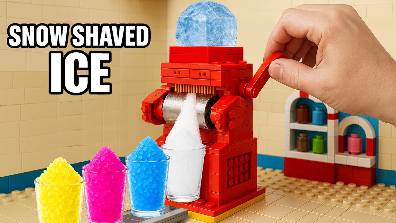 Build & Operate Incredible LEGO Snow Shaved Ice Machine! - YouTube