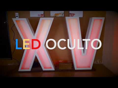 XV Años Letras retroalimentacion LED - YouTube