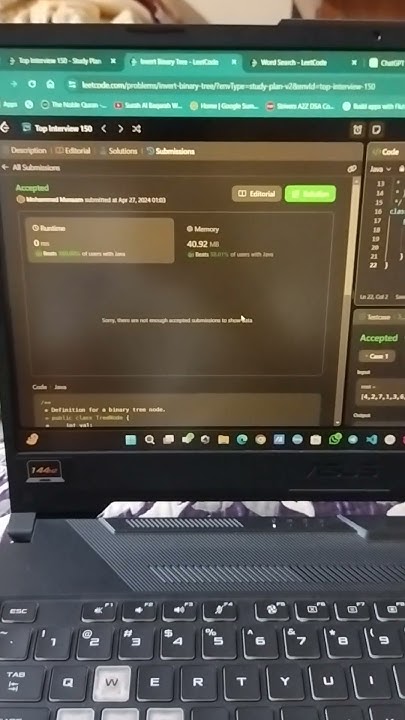 #DAY 48 Completed. الحمد لله 😇 #leetcode #dsa #programming #coding #dfs #MohammadMunaam - YouTube