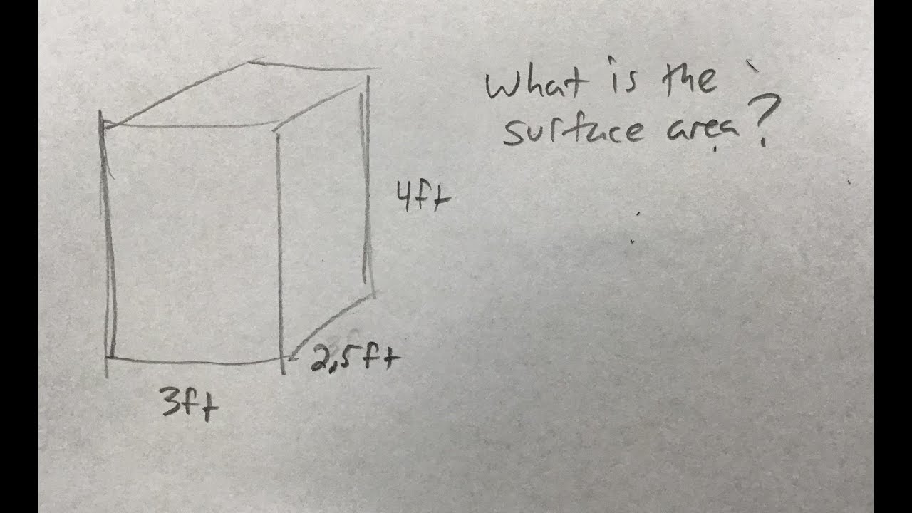 Calculate the surface area of the rectangular prism. - YouTube