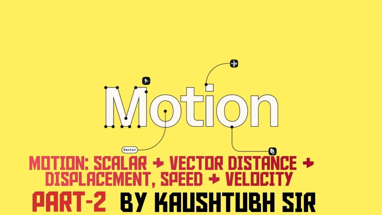 MOTION : SCALAR VECTOR , DISTANCE DISPLACEMENT, SPEED VELOCITY - YouTube