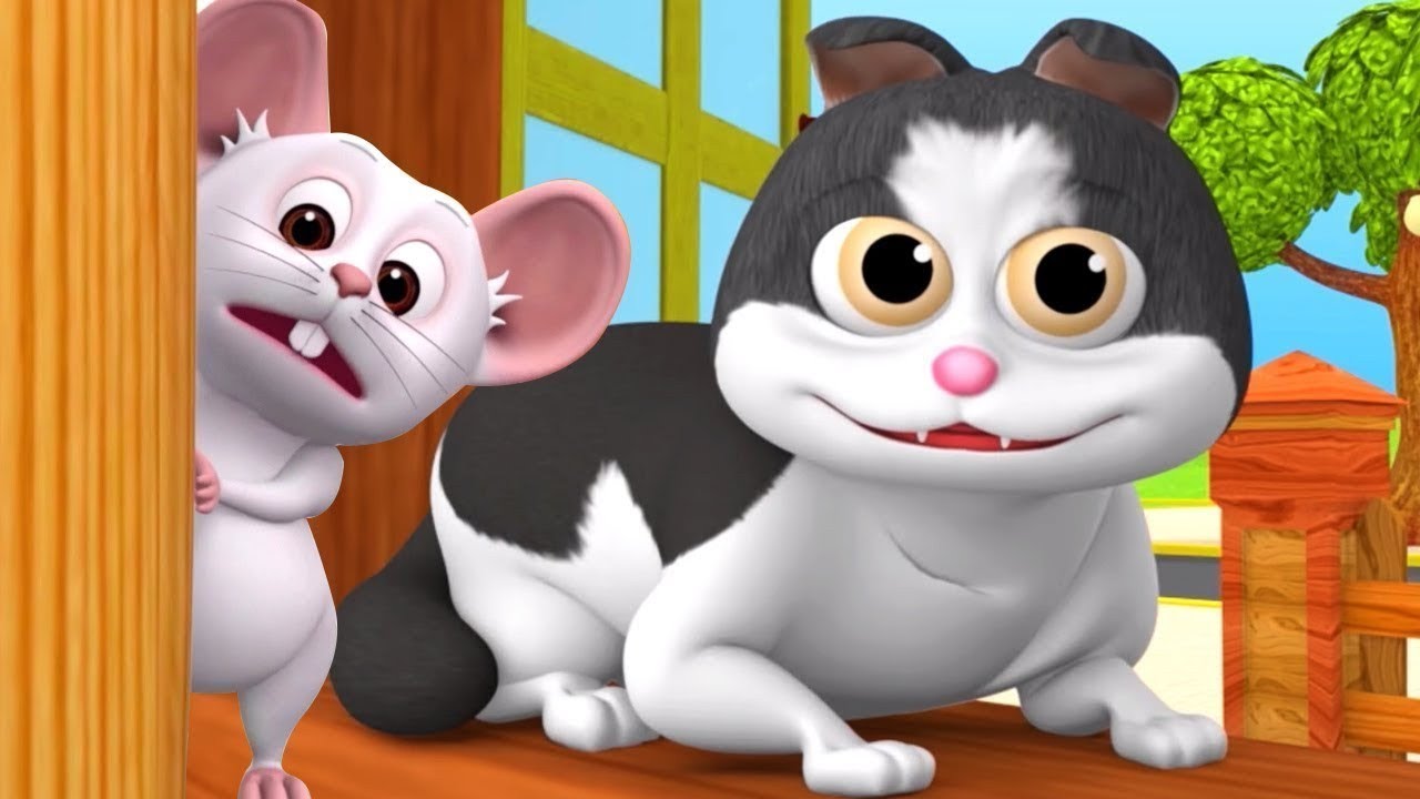 Meow Meow Song | Cat Song | 3D Hindi Rhymes For Children | Meon Meon ...