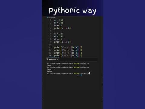 Python's 'is' Operator Mystery 🔥 Unveiling the Truth Behind Integer Identity! #coding - YouTube