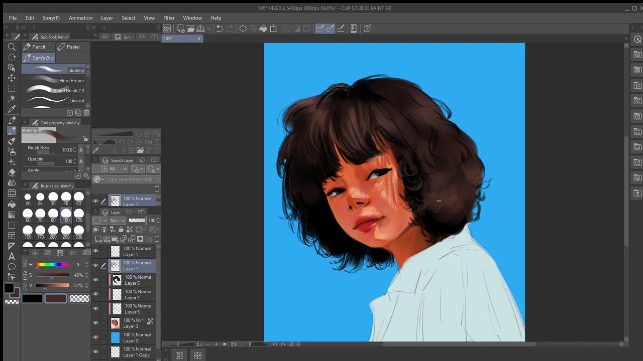 Digital painting process - YouTube