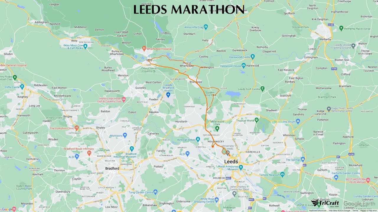 Leeds Marathon Course Map - YouTube