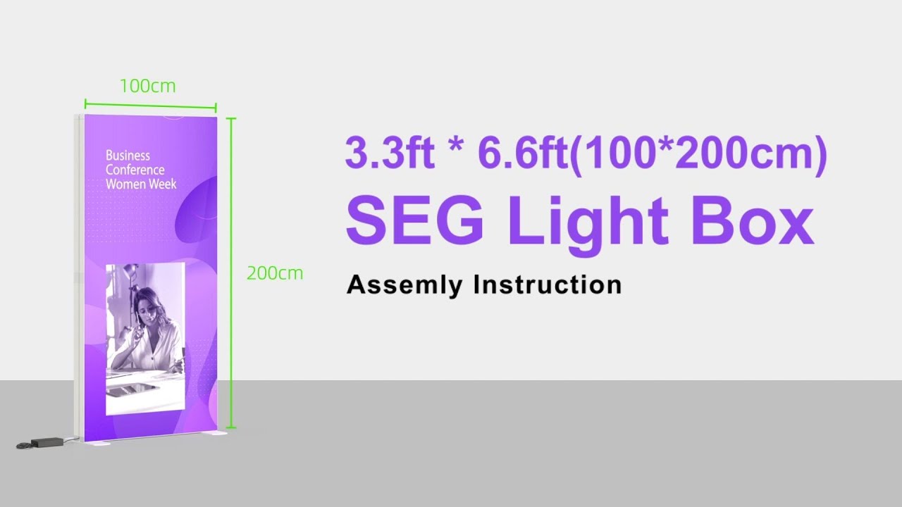 Assembly Instruction of 3.3ft x 6.6ft SEG Light Box - YouTube