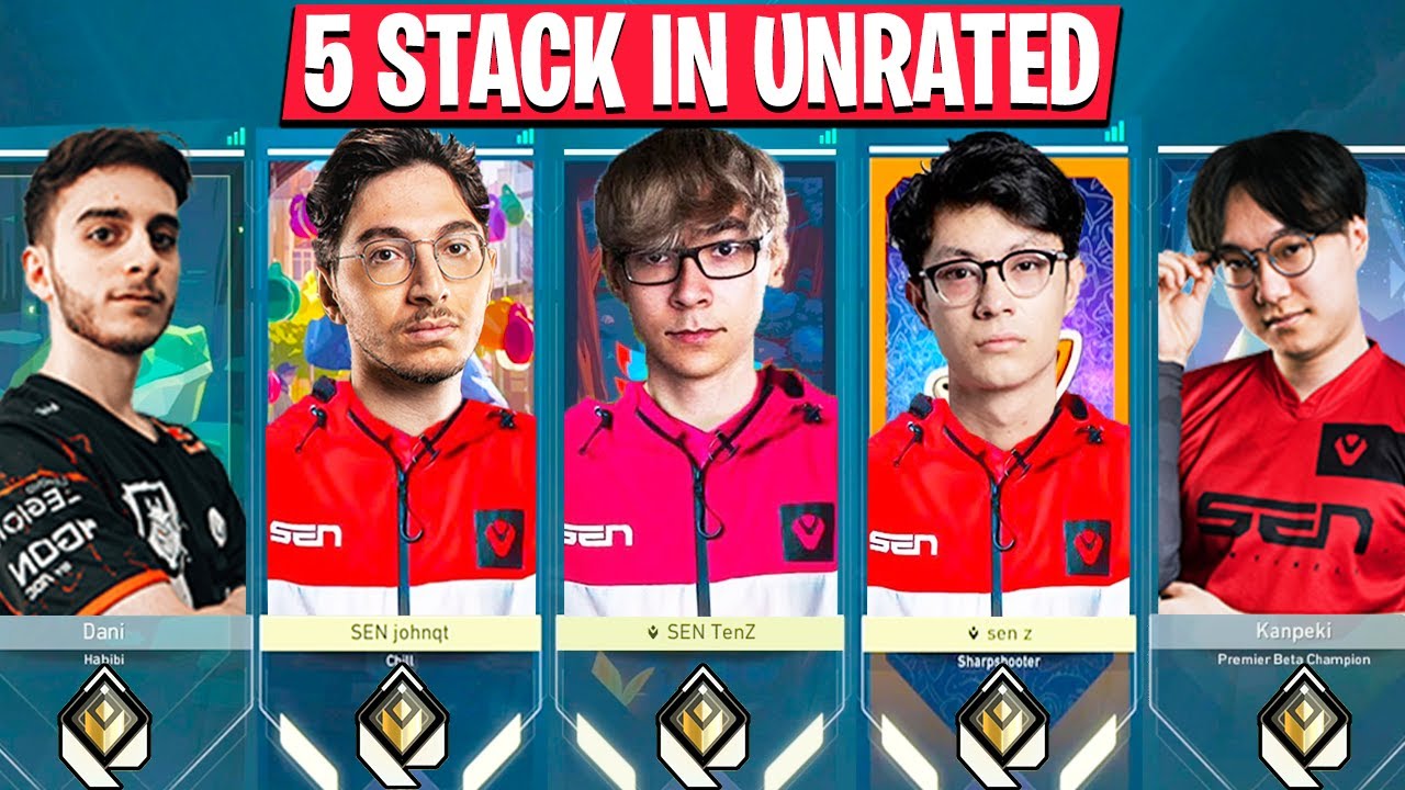 SEN TenZ, SEN Zekken, SEN Johnqt, Kanpeki & Dani 5 Stack In Unrated ...