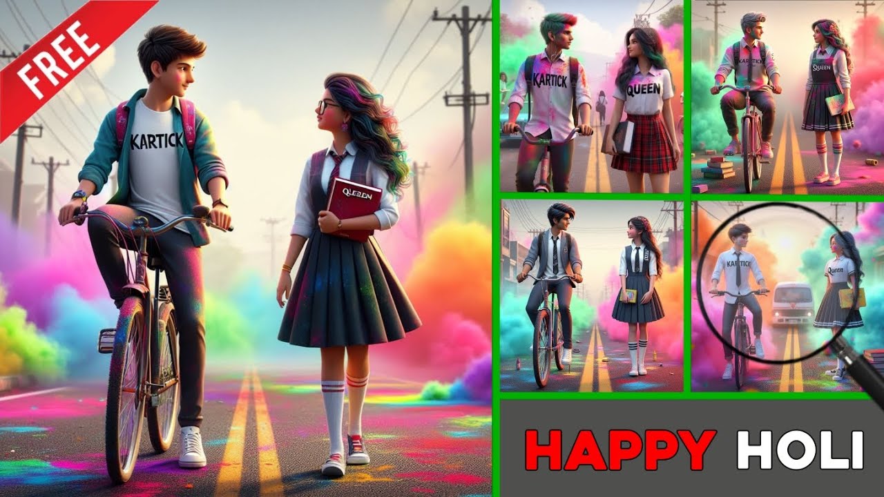 How To Create 3D AI Image With Holi // Happy Holi // Holi Special Ai ...