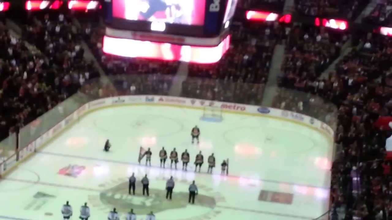 Minnesota Wild vs. Ottawa Senators November 20, 2013 National Anthems ...