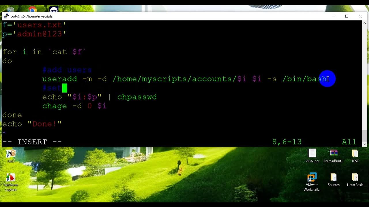 Adding users from a file-enforce to change their existing password on first login with shell ...