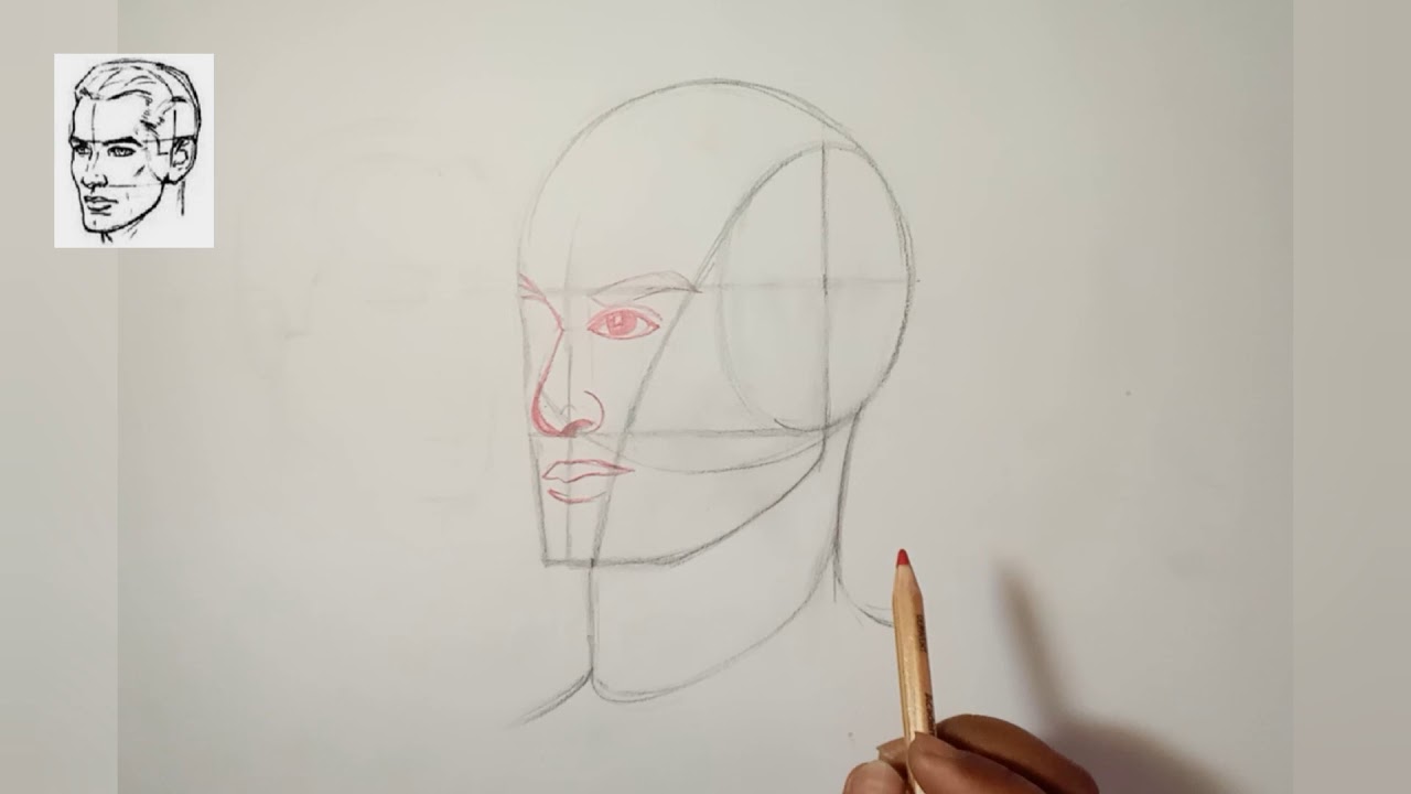 Human head study by using Loomis Method - YouTube