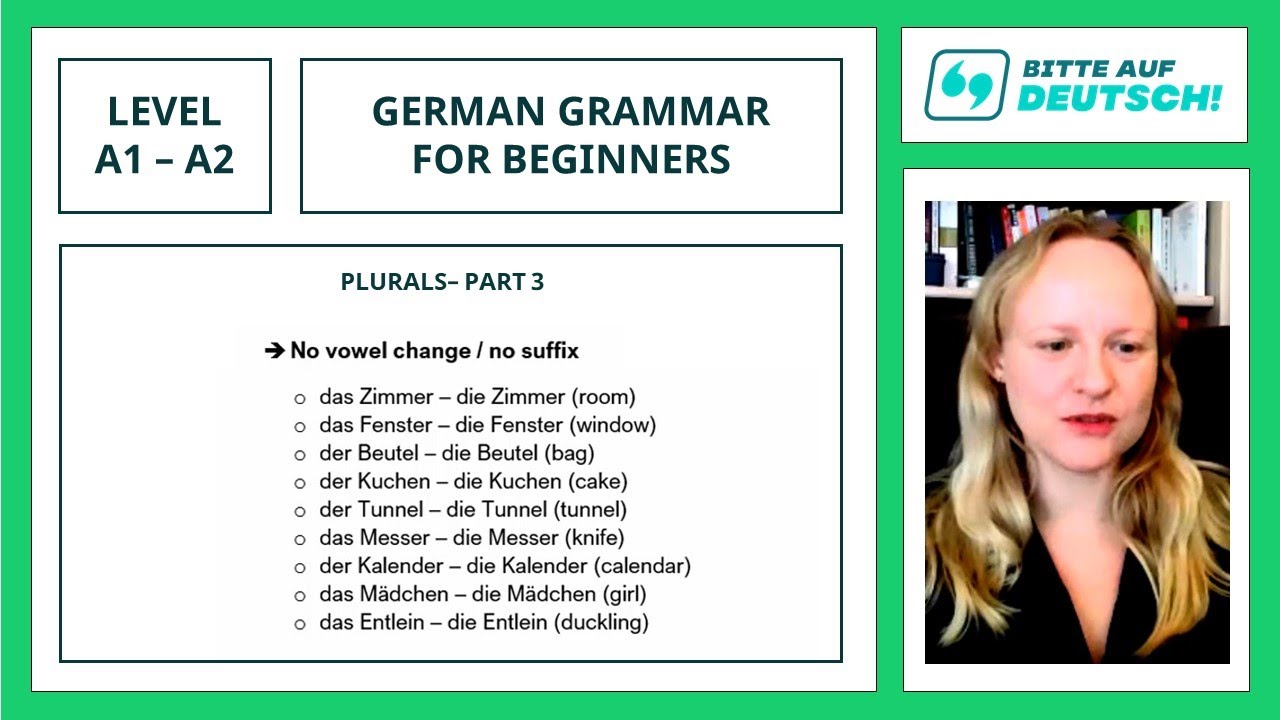 Lesson 21: German Plurals - Part 3 - Learn German Grammar for Beginners ...