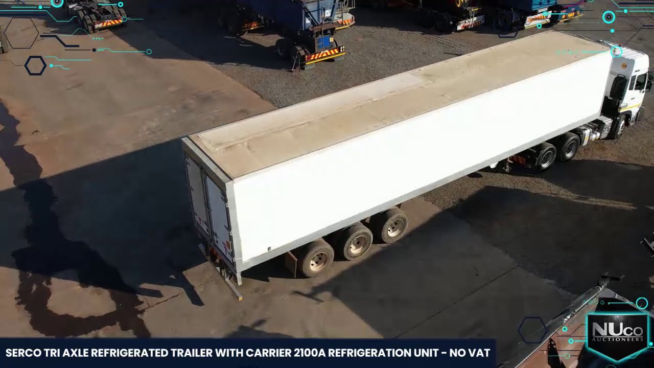 SERCO TRI AXLE REFRIGERATED TRAILER WITH CARRIER 2100A REFRIGERATION ...