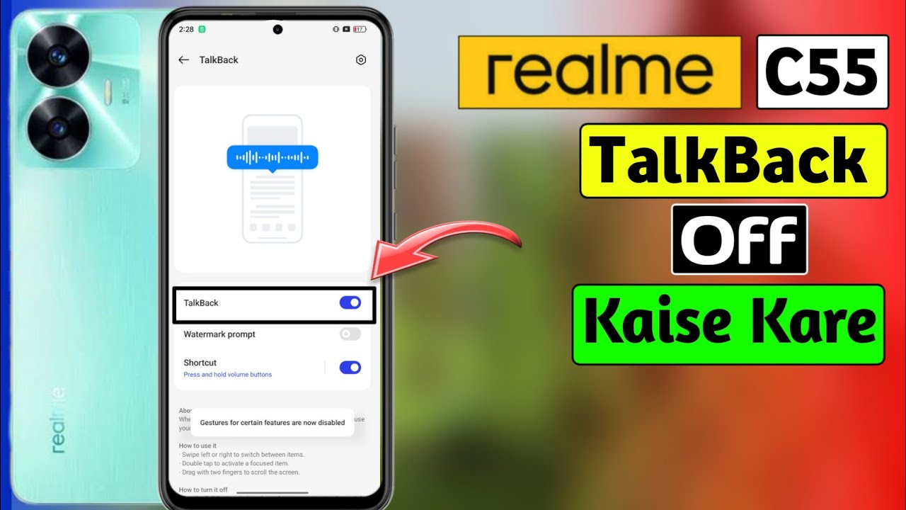Realme C55 TalkBack Off Kaise Kare | How To Disable TalkBack In Realme ...