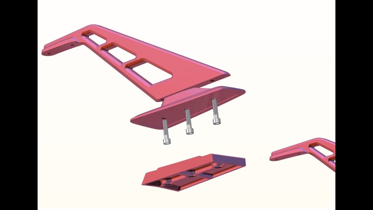 3-rd Part Ongoing CAD design of holder for negative wing for GT car in ...