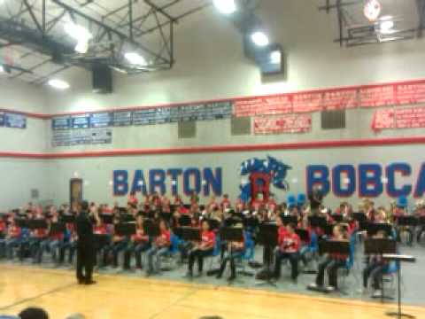 Barton Middle School 1st Band performance warm up - YouTube