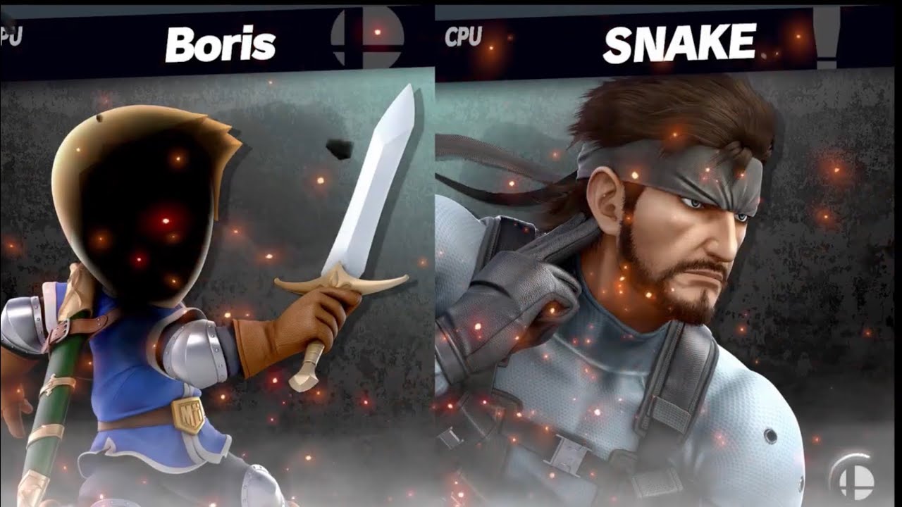 Super Smash Bros Ultimate Amiibo Fights Request #6704 Boris vs Snake ...