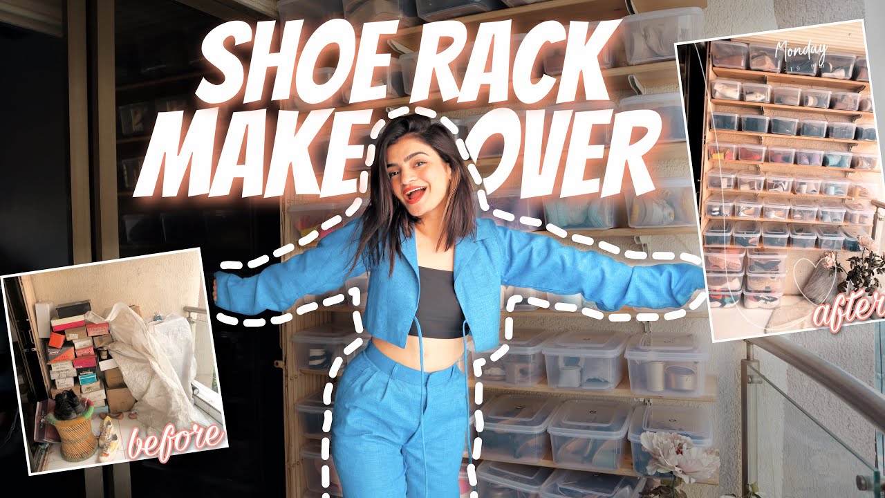 I did my SHOE RACK MAKEOVER! - YouTube