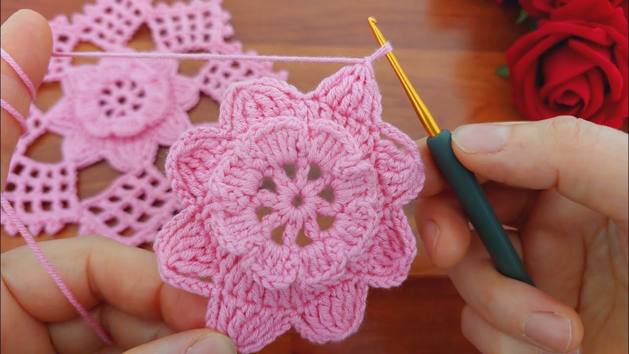FANTASTIC 3D Eye-Catching Crochet 4K Flower Pattern Tutorial for ...