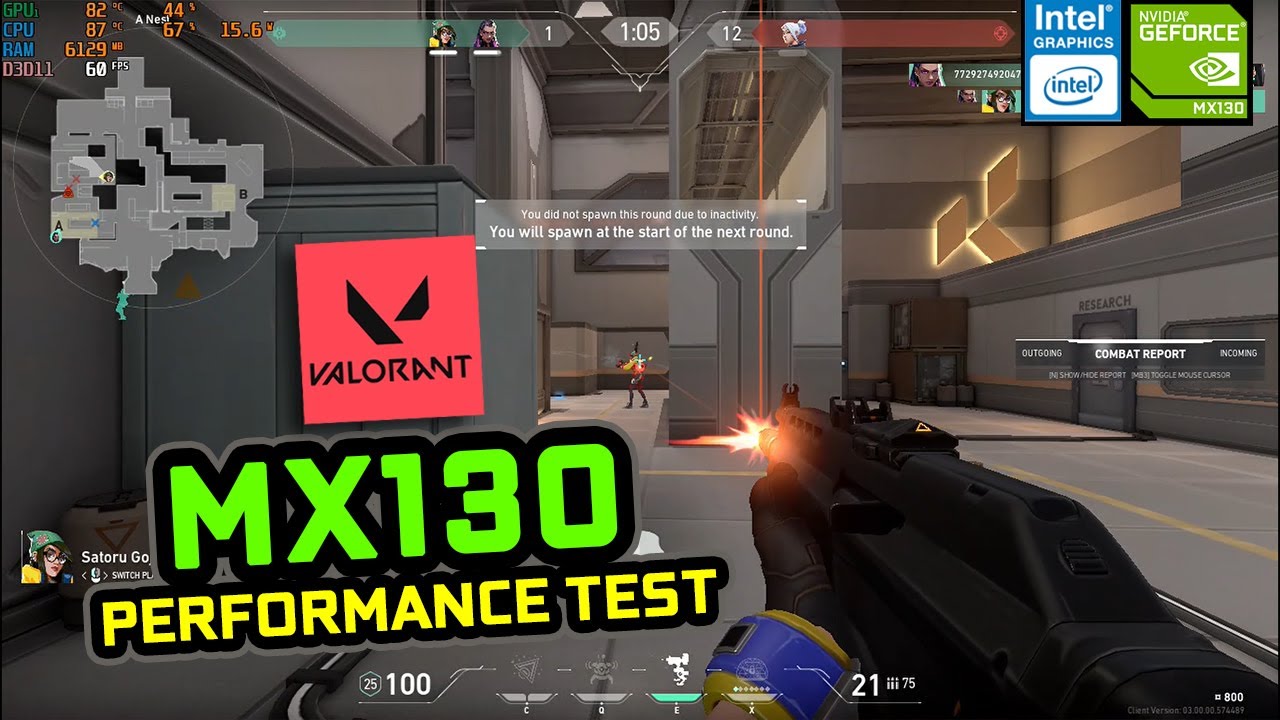 VALORANT | Geforce MX130 Performance Test - YouTube