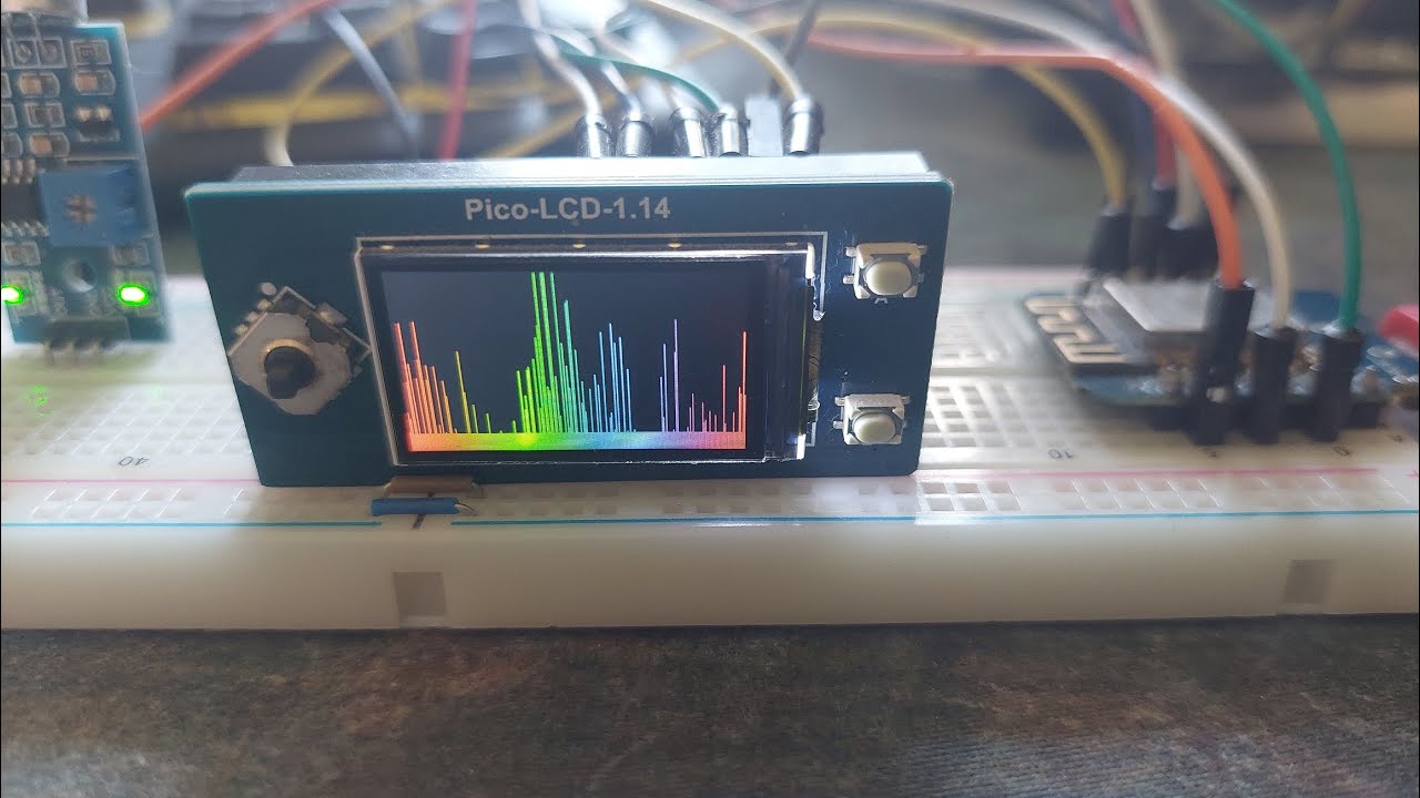 ESP8266 Color Bars rainbow gradient dynamic sound waves display on pico ...