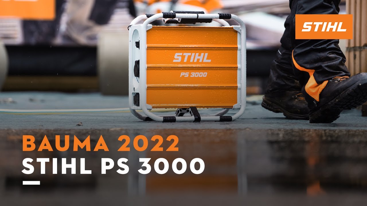 Strom für unterwegs: der STIHL PS 3000 auf der bauma 2022 - YouTube