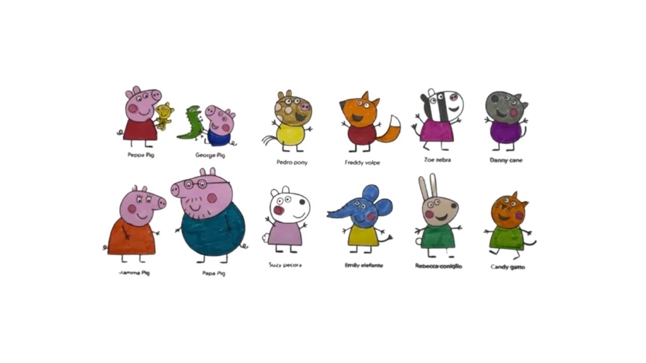 Learning the colors/Peppa Pig/Drawing and coloring for children ...