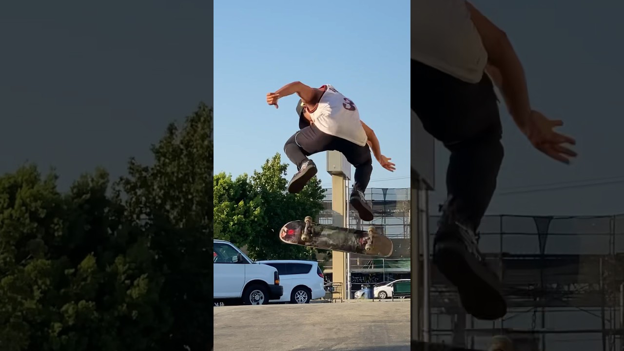 Backside Kickflip Laid Back #skateboarding #shorts - YouTube