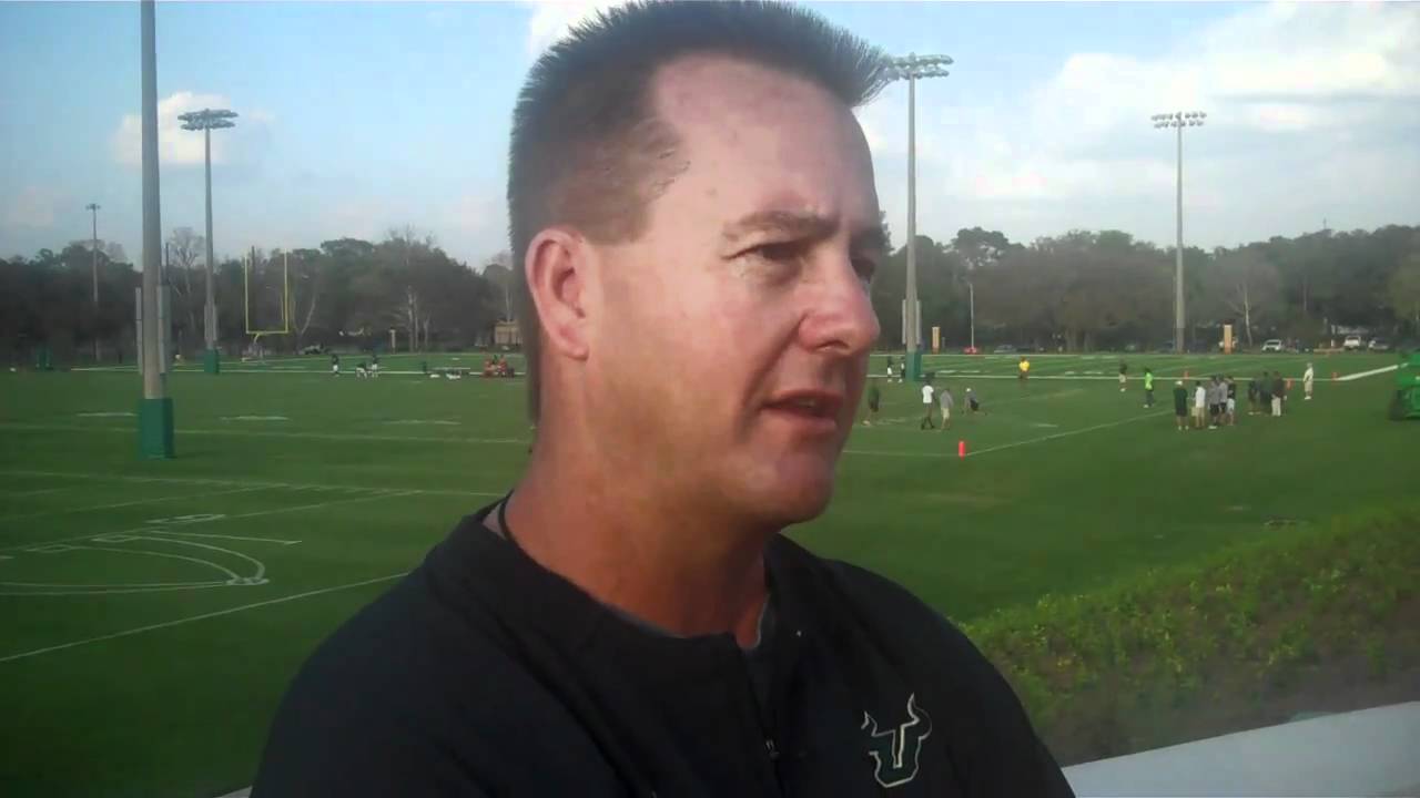USF Football: 3/21 - Todd Fitch Post-Practice Interview - YouTube