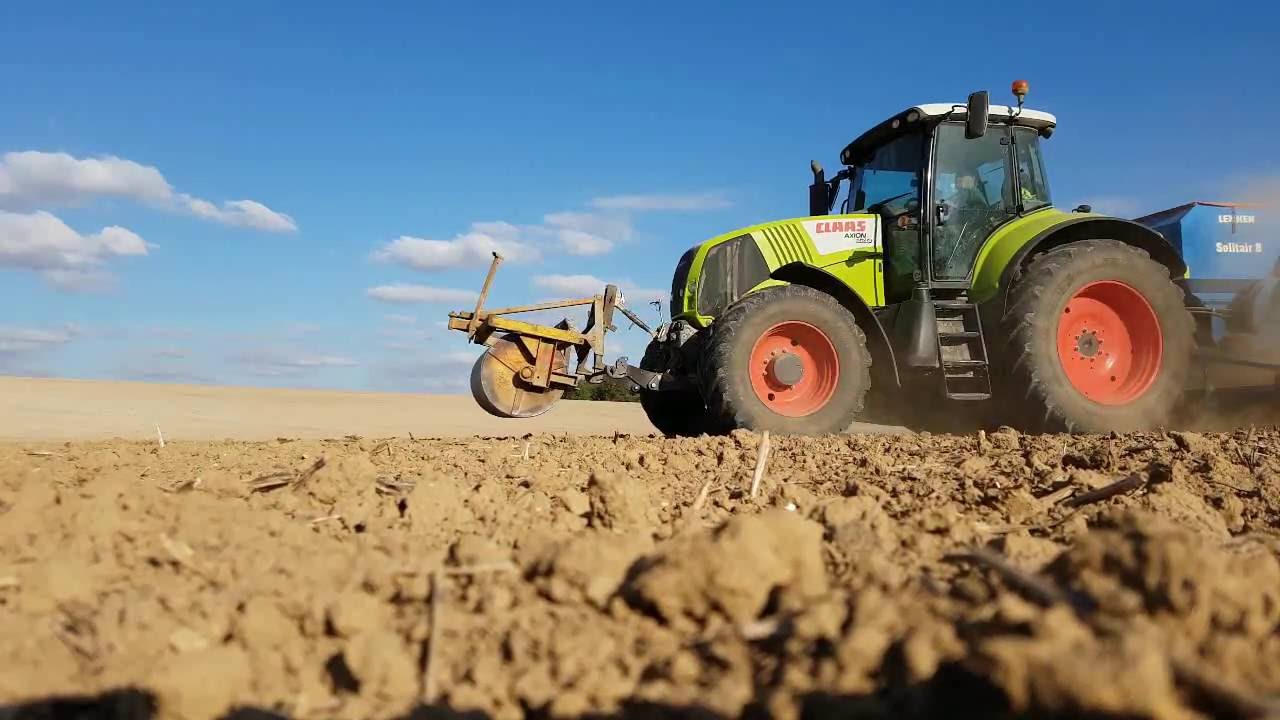 Lemken Solitair 8 / Claas Axion 820 - YouTube
