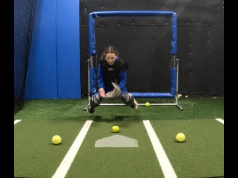 Softball Catcher Drill 13: Half Moon Blocking Drill - YouTube