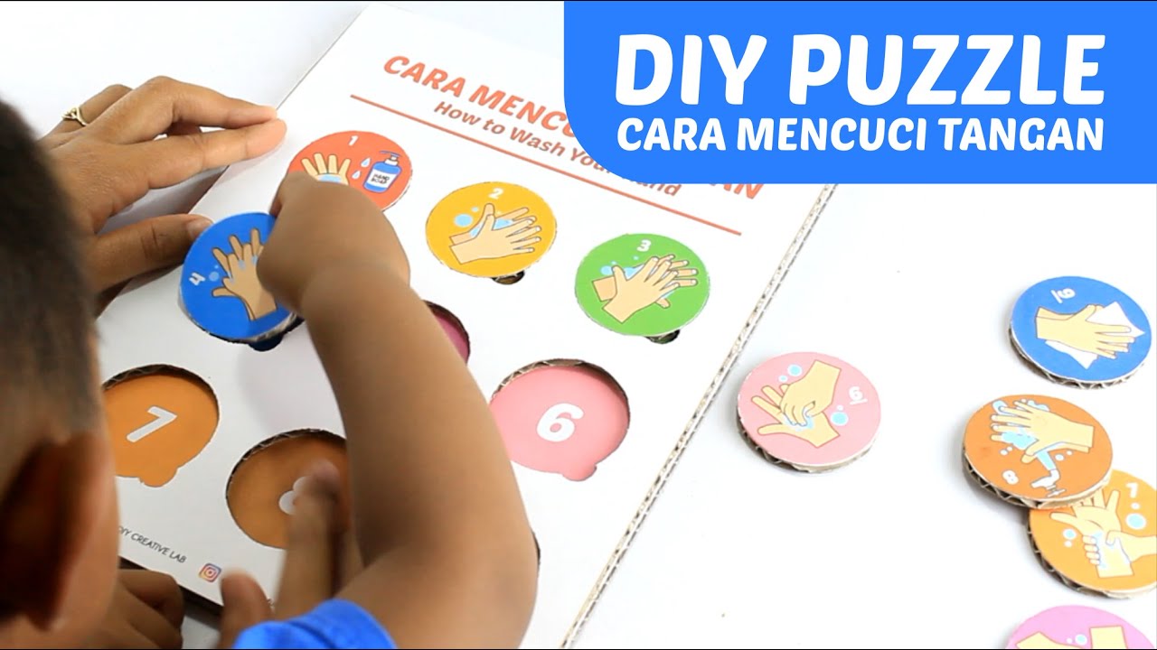 DIY Puzzle Cara Mencuci Tangan | How to Wash Your Hand | - YouTube
