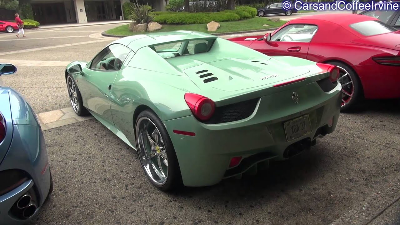 *MINT GREEN* Ferrari 458 Spider! Wild Color! - YouTube