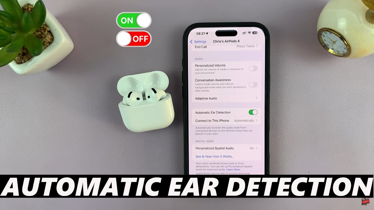 How To Enable / Disable Automatic Ear Detection On Airpods 4 - YouTube