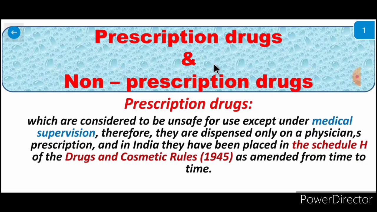 Prescription drugs & Non - prescription drugs - YouTube