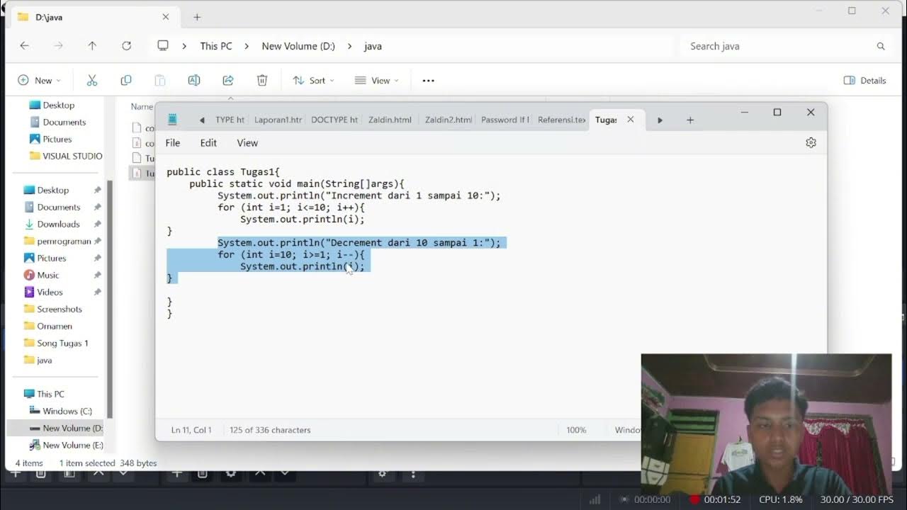 Tugas Pemrograman Java Menggunakan CMD - YouTube