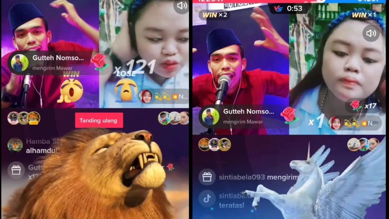 VIRAL Tik tok || detik detik dapat 3 give SINGA- pertama di remehkan ...