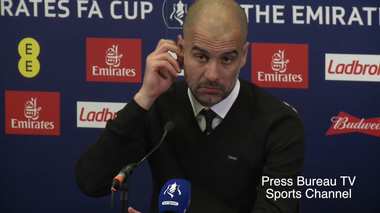 Pep Guardiola reaction Arsenal vs Manchester City FA CUP - YouTube