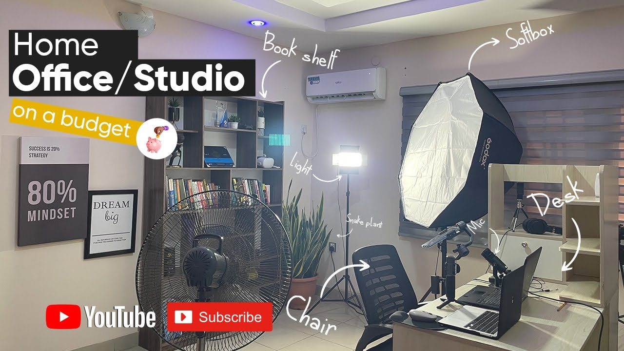 My Low Budget Home Office Studio - YouTube