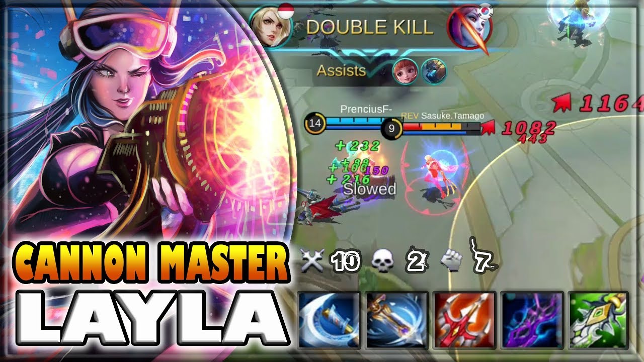 CANNON MASTER [by PrenciusF-] LAYLA BUILD & GAMEPLAY ~ TOP 2 GLOBAL ...