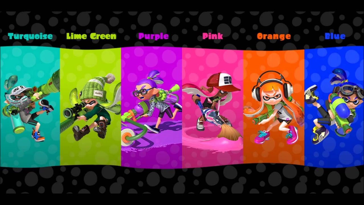 Splatoon Wii U Colors - YouTube