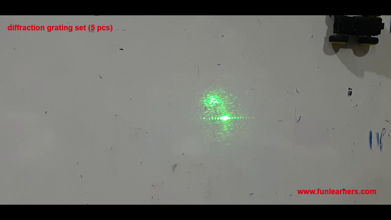 diffraction grating set 5 pcs - YouTube