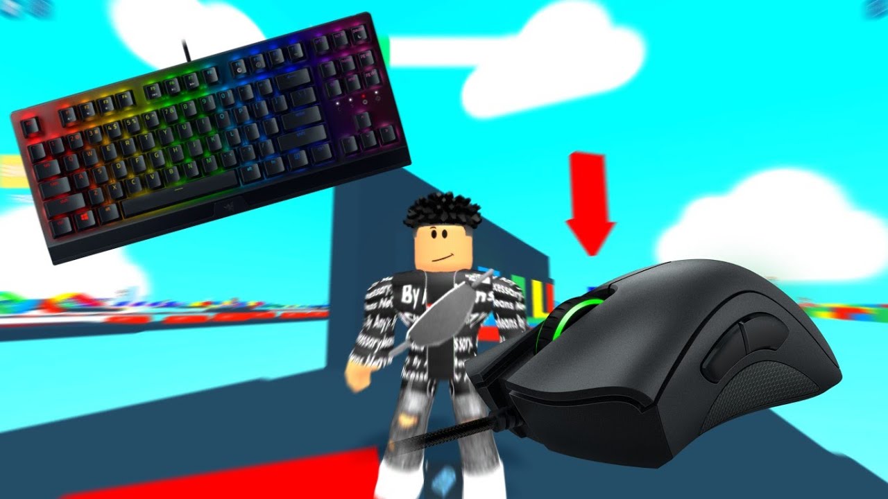 Asmr Keybord Mouse Obby With Hand Cam - YouTube