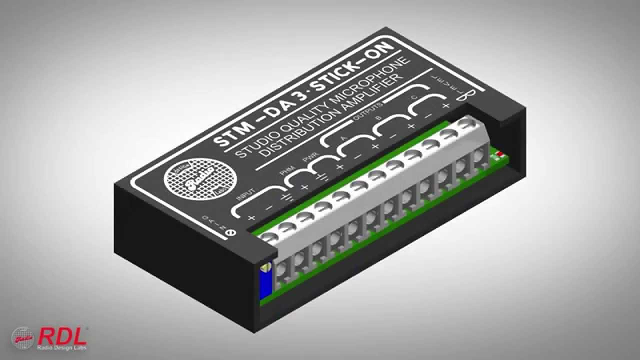 RDL STM-DA3 Microphone Level Distribution Amplifier - 1x3 - YouTube