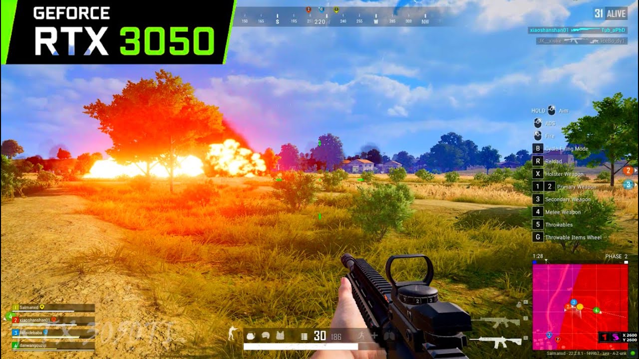 PUBG : RTX 3050ti 8GB - Ultimate Graphics😋😍 - YouTube